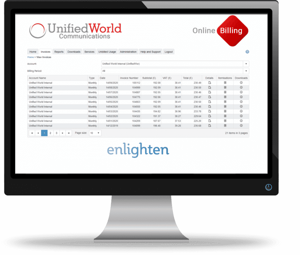 Online Billing Help - Unified World Communications